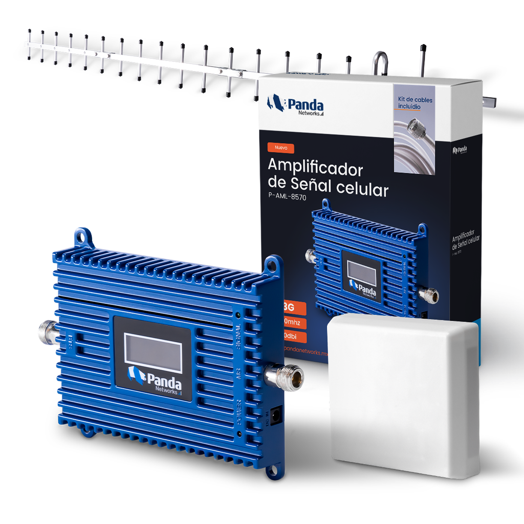 Kit amplificador de señal celular rural 850 MHz 70 dBi | Panda Networks
