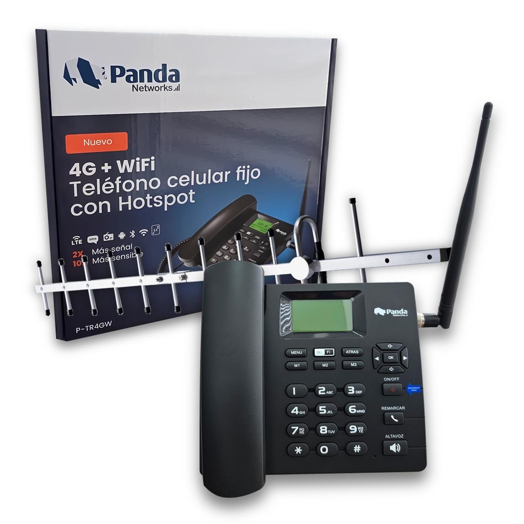 Teléfono celular fijo 4G 40 elementos RG6 16M TNC | Panda Networks